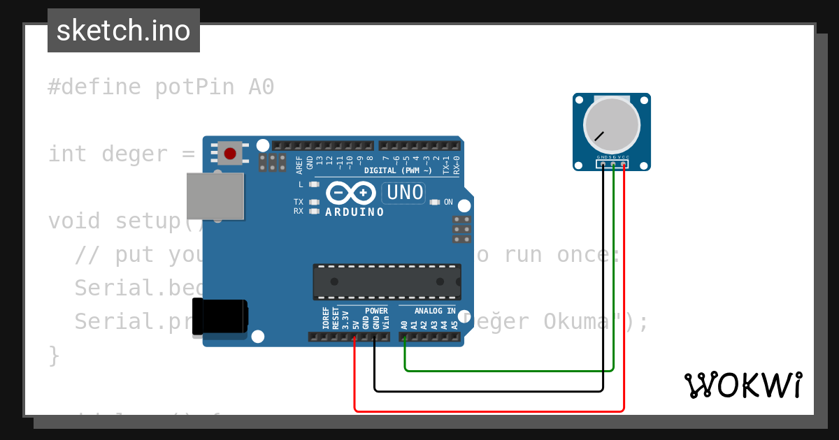Potansiyometre Wokwi Esp32 Stm32 Arduino Simulator 3453