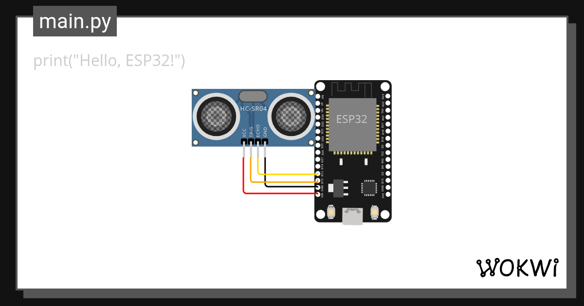 ultrasonic - Wokwi ESP32, STM32, Arduino Simulator