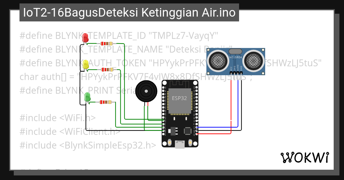 DeteksiBanjir.ino - Wokwi ESP32, STM32, Arduino Simulator