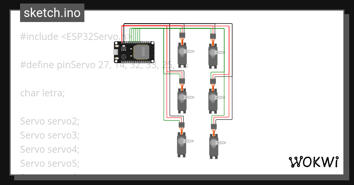 Titi braille servo Copy - Wokwi ESP32, STM32, Arduino Simulator