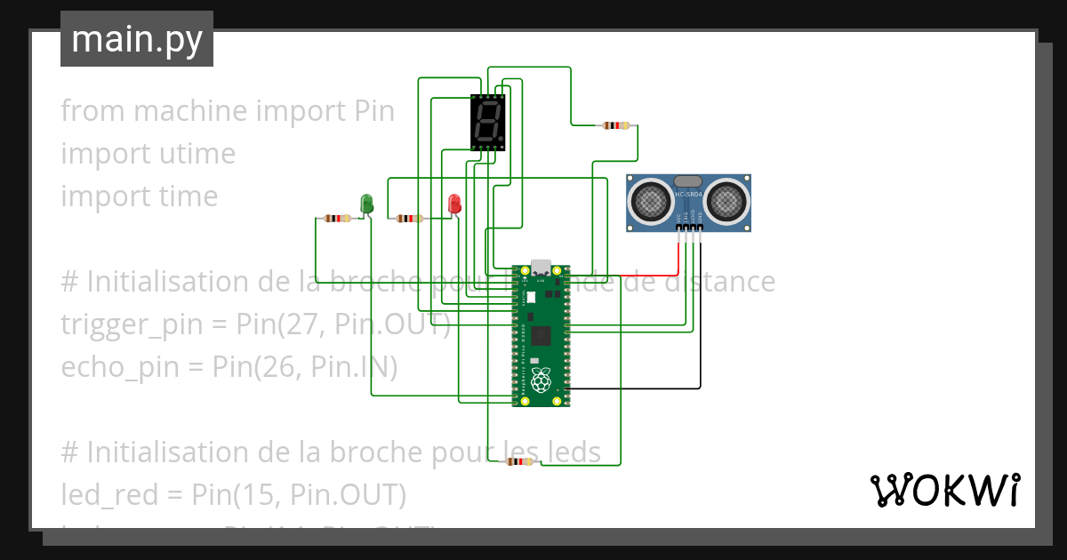 compteur sans décodeur - Wokwi ESP32, STM32, Arduino Simulator