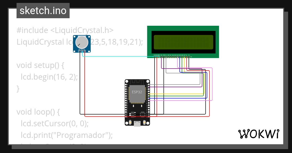 LCD - Wokwi ESP32, STM32, Arduino Simulator LCD - Wokwi ESP32, STM32, Arduino Simulator