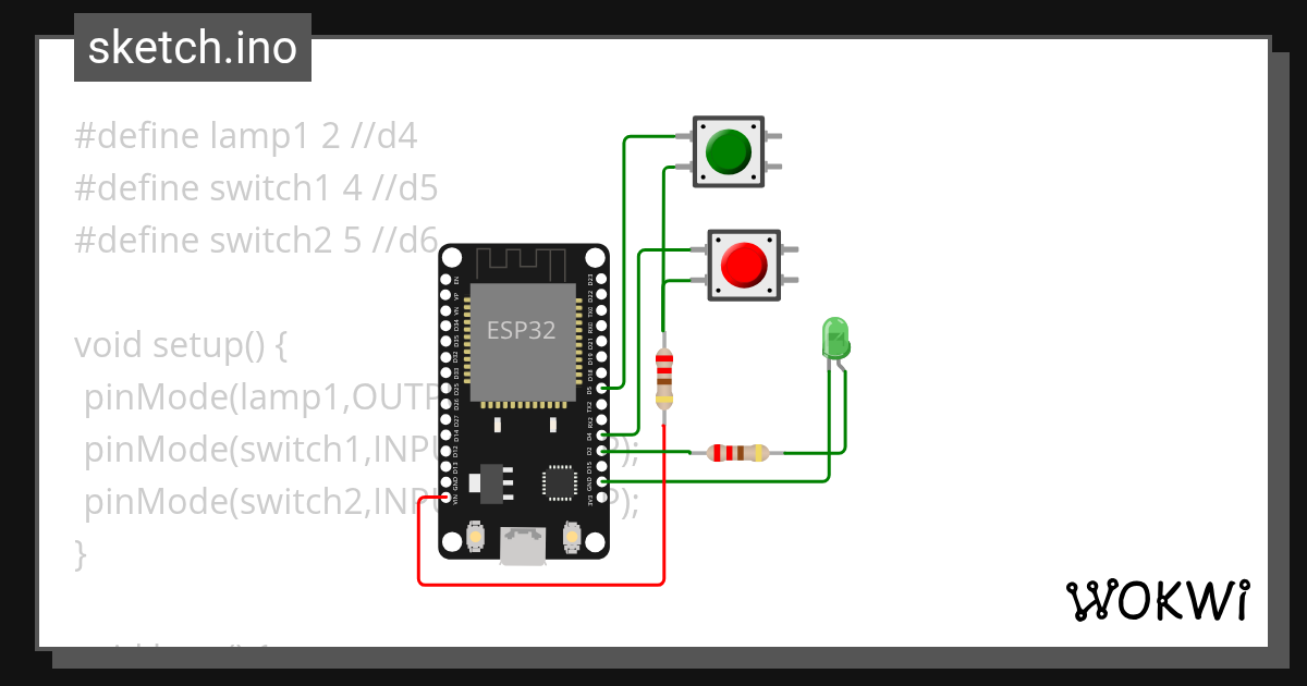 Step Led Switch Wokwi Esp32 Stm32 Arduino Simulator