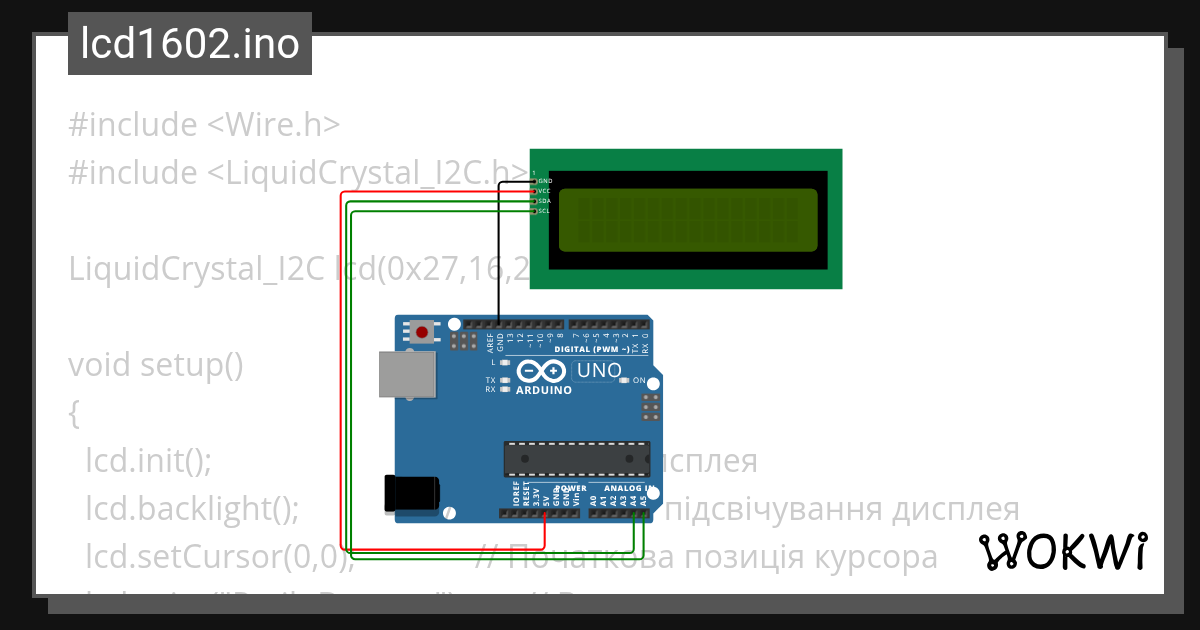 lcd1602.ino Copy - Wokwi ESP32, STM32, Arduino Simulator