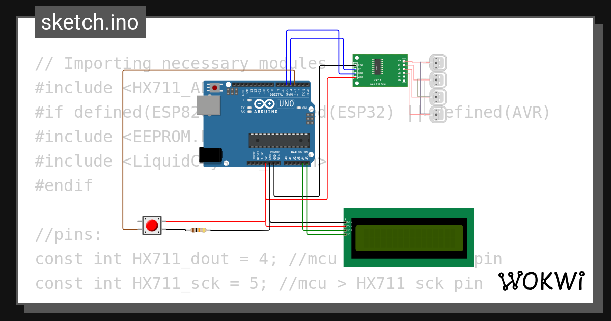 Scale Lcdi2c Calibration Wokwi Arduino And Esp32 Simulator