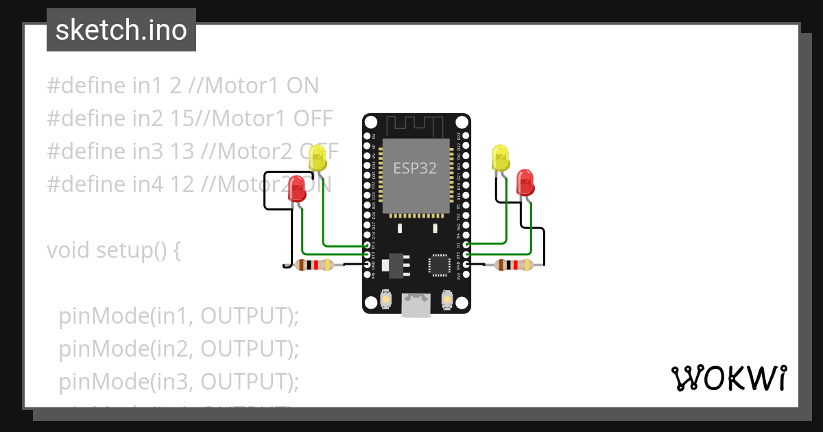 motor test - Wokwi ESP32, STM32, Arduino Simulator