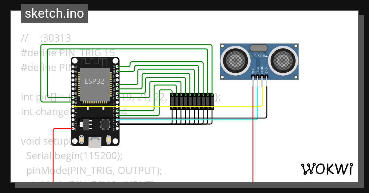 程式設計超音波模組o Wokwi Esp32 Stm32 Arduino Simulator 6236