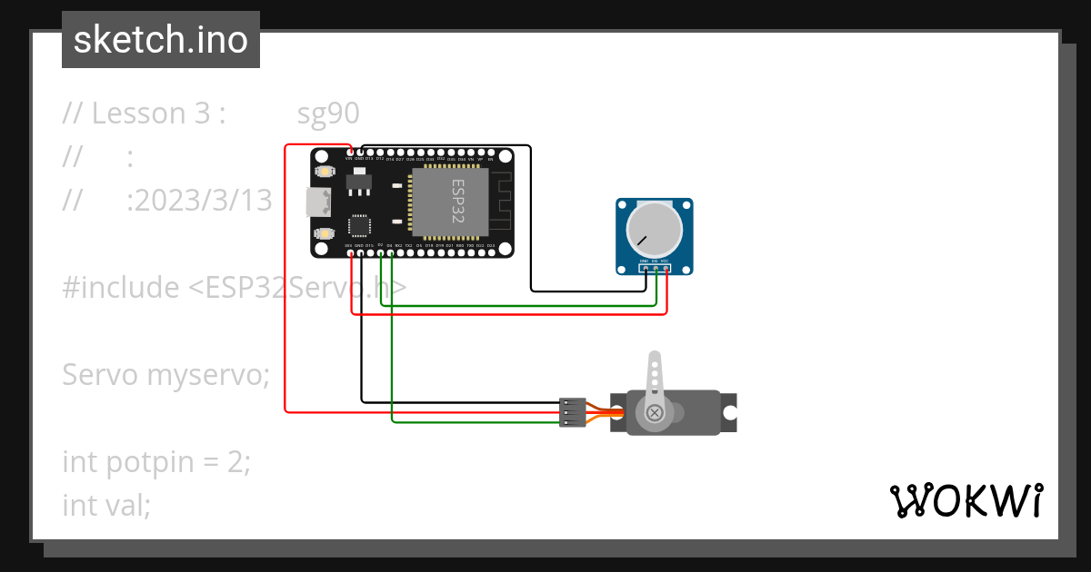 程式設計_伺服馬達sg90.ino - Wokwi ESP32, STM32, Arduino Simulator