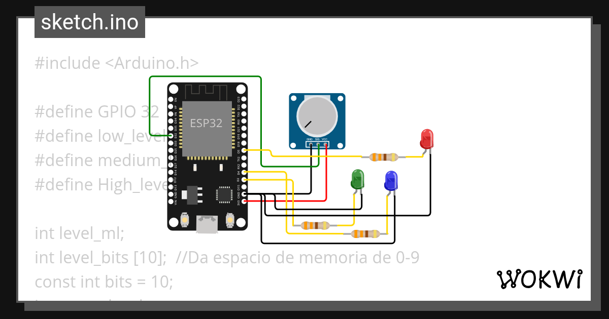 Practica 3.11 - Wokwi ESP32, STM32, Arduino Simulator