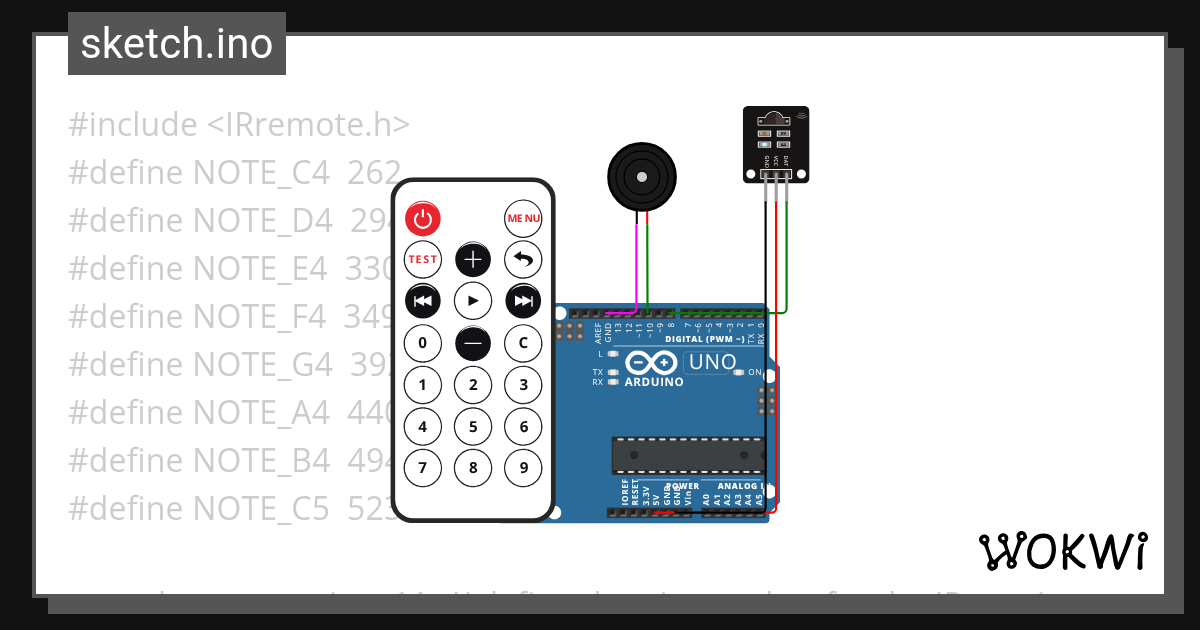 c-275 project rc piano - Wokwi ESP32, STM32, Arduino Simulator