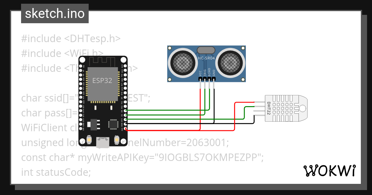 dlc ultrasonic - Wokwi ESP32, STM32, Arduino Simulator
