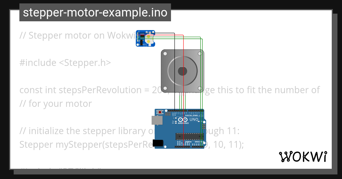 stepper-mote.ino - Wokwi ESP32, STM32, Arduino Simulator