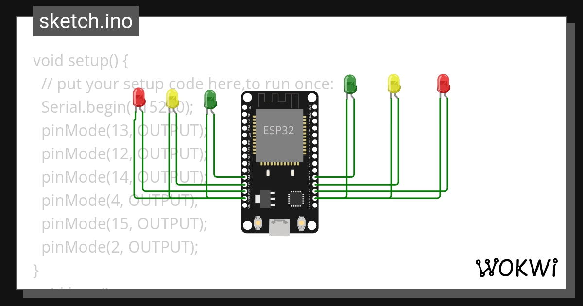 Traffic Light Ajay Wokwi Esp32 Stm32 Arduino Simulator
