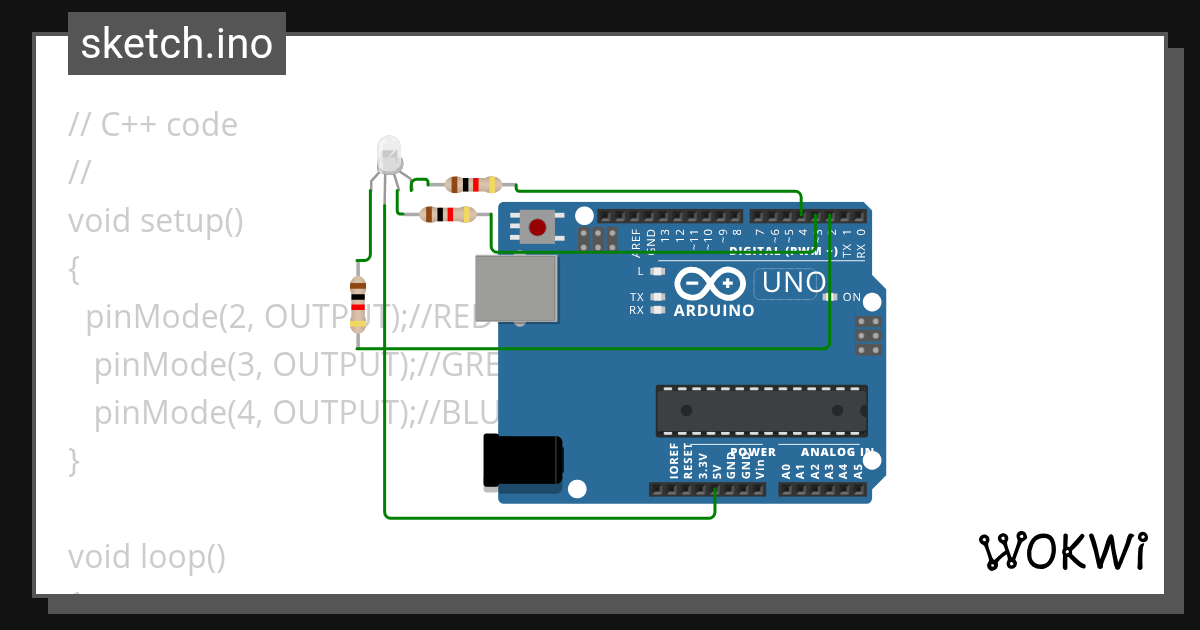 RGB ANODE - Wokwi ESP32, STM32, Arduino Simulator