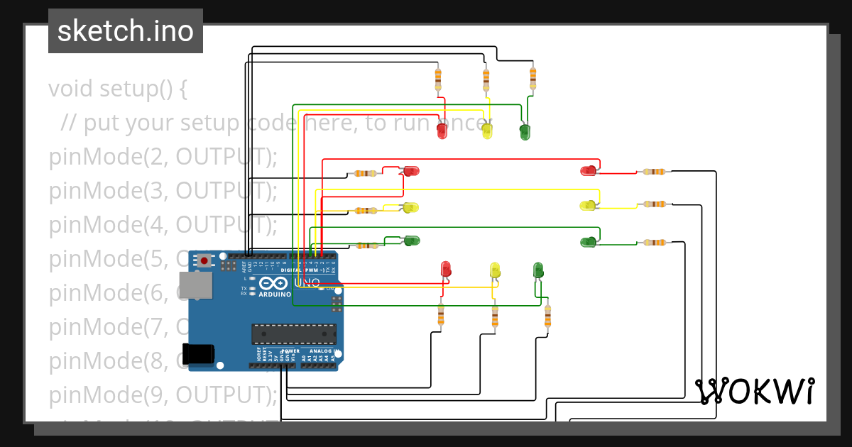 4 simpang 2 fase - Wokwi ESP32, STM32, Arduino Simulator