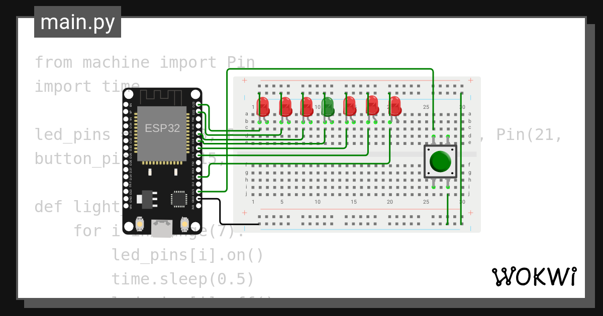 Looplicht Wokwi Esp32 Stm32 Arduino Simulator 0058