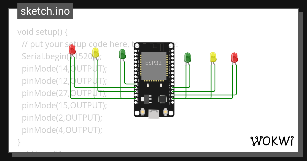 Traffic Wokwi Esp32 Stm32 Arduino Simulator