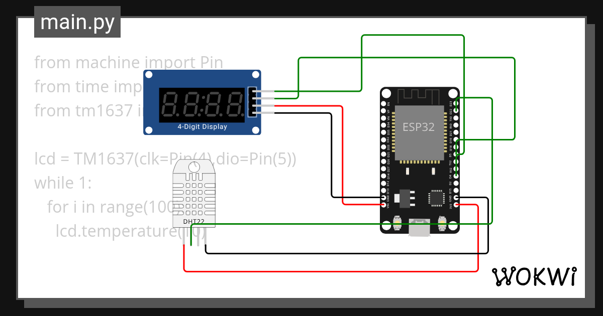 7segmentdisplay - Wokwi ESP32, STM32, Arduino Simulator