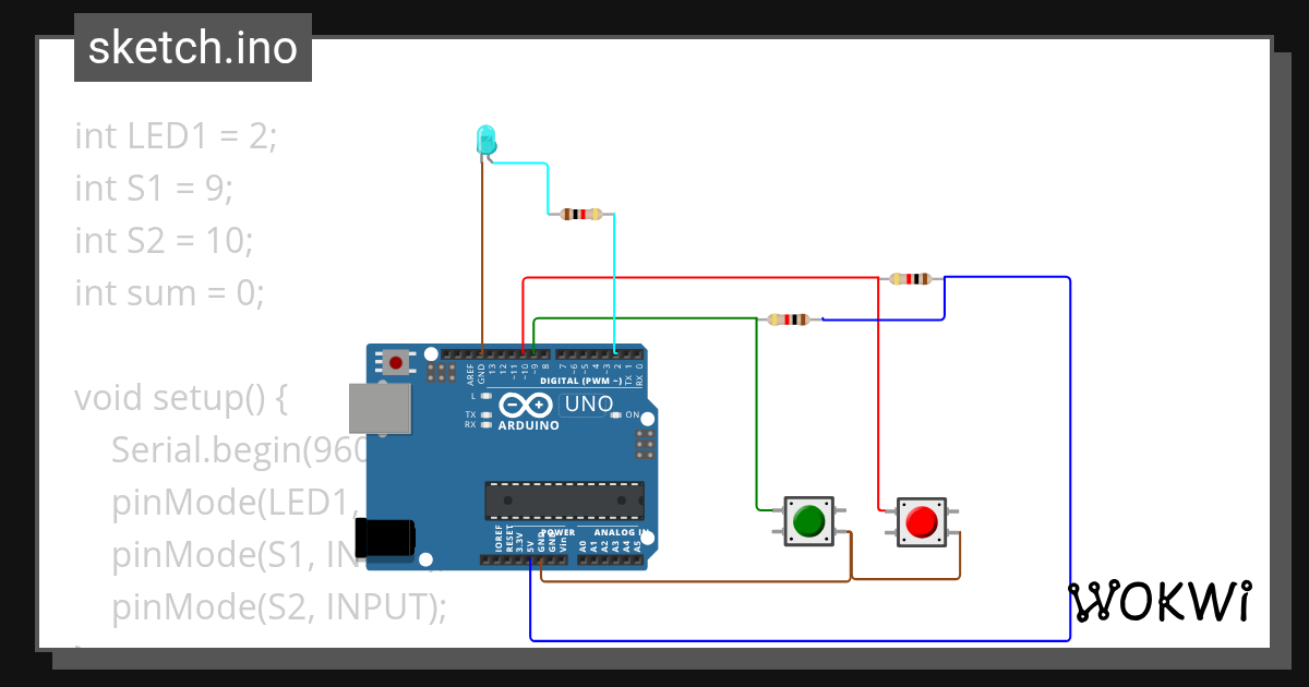 ใบงานการทดลองที่ 8 โค้ด 3 Wokwi Arduino And Esp32 Simulator 6705
