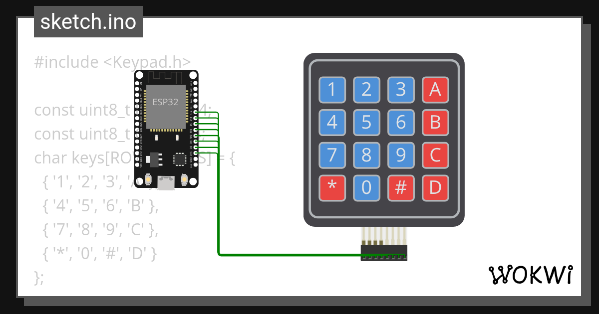 259_keypad - Wokwi ESP32, STM32, Arduino Simulator 259_keypad - Wokwi ESP32, STM32, Arduino Simulator