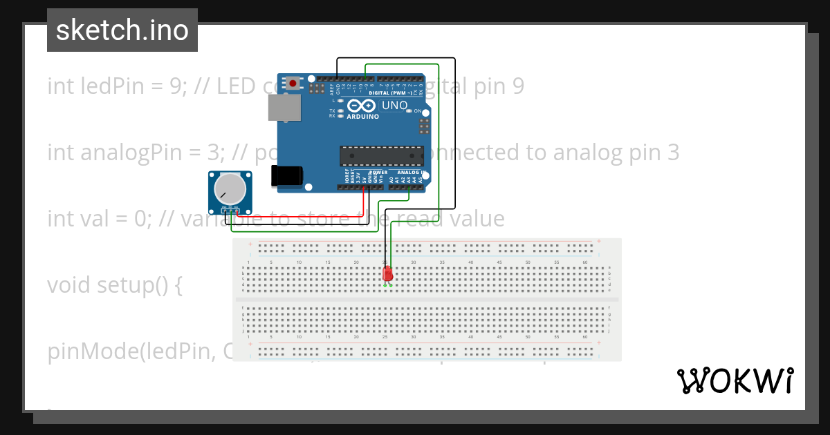 Potentiometer new - Wokwi ESP32, STM32, Arduino Simulator
