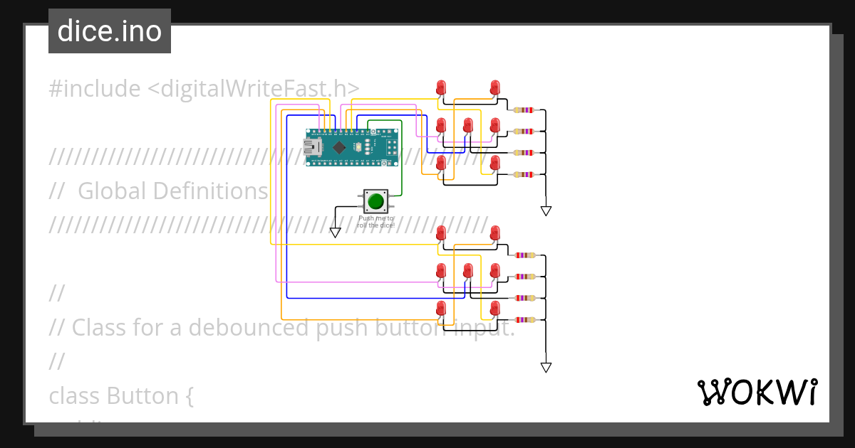 Dice - Wokwi ESP32, STM32, Arduino Simulator