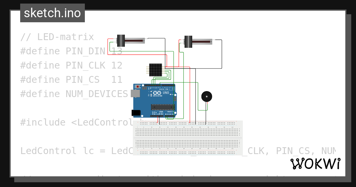 Pong Game V2 With Potentiometer Wokwi Esp32 Stm32 Arduino Simulator 