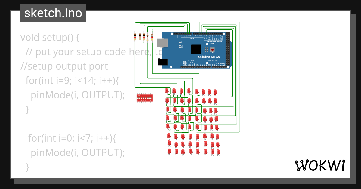 LED_Matrix Credit Lab2 - Wokwi ESP32, STM32, Arduino Simulator