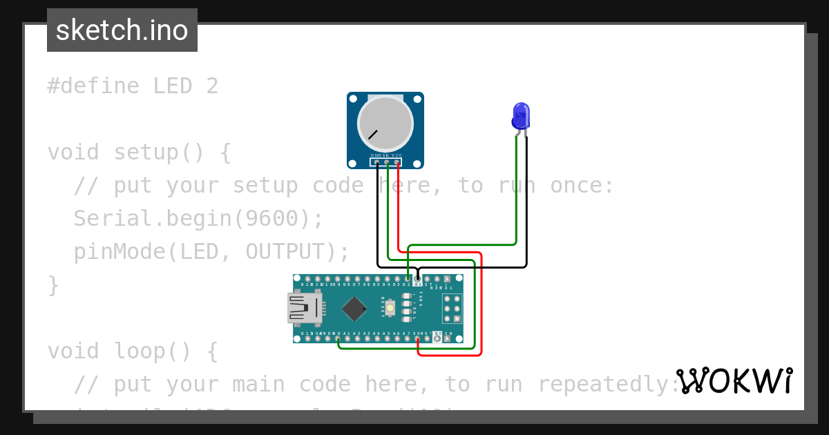 Nano Potentiometer Dan Led Wokwi Esp32 Stm32 Arduino Simulator