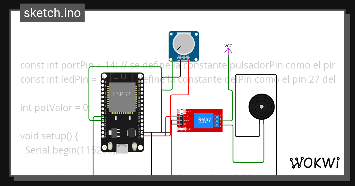 proyecto 1 - Wokwi ESP32, STM32, Arduino Simulator