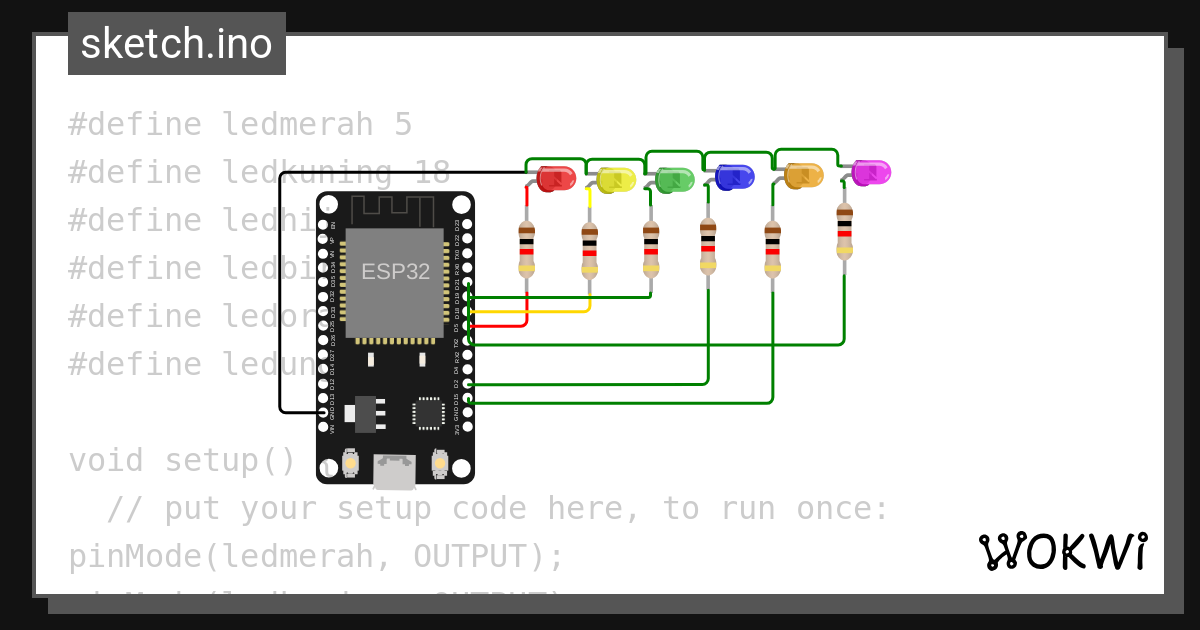 Led 6 Pr Wokwi Esp32 Stm32 Arduino Simulator 1502