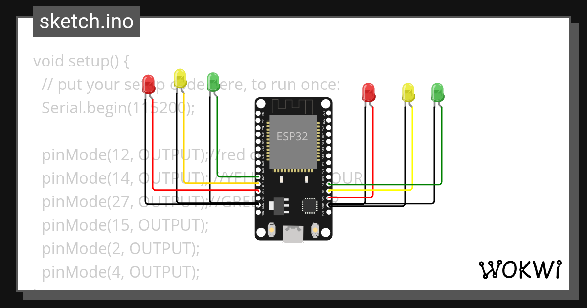 TRAFIC LIGHT - Wokwi ESP32, STM32, Arduino Simulator TRAFIC LIGHT - Wokwi ESP32, STM32, Arduino Simulator