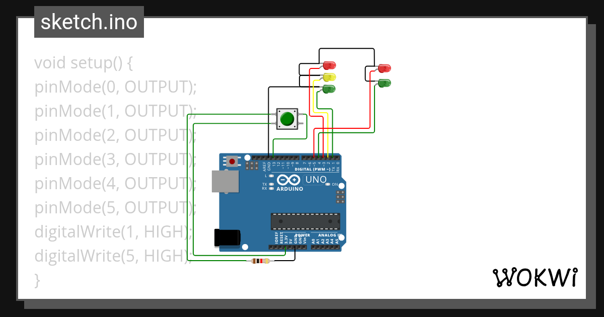 semafor - Wokwi ESP32, STM32, Arduino Simulator