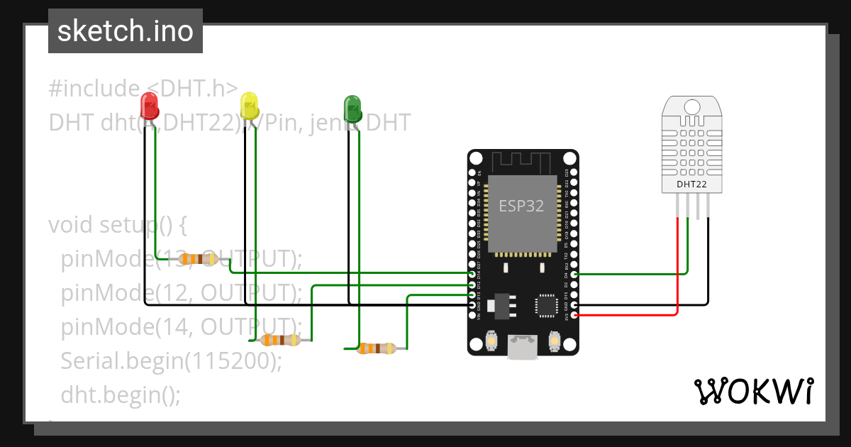 Latihan 2 Project Monitoring Suhu Dan Kelembapan Wokwi Arduino And 0416