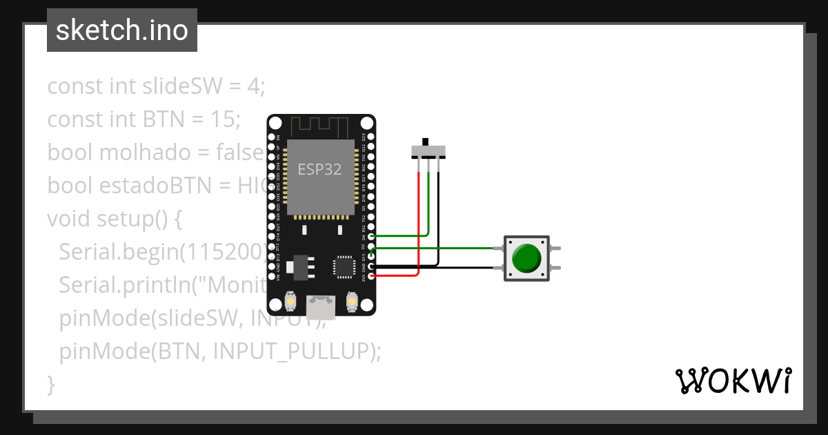 basico botão e slideSwitch - Wokwi Arduino and ESP32 Simulator