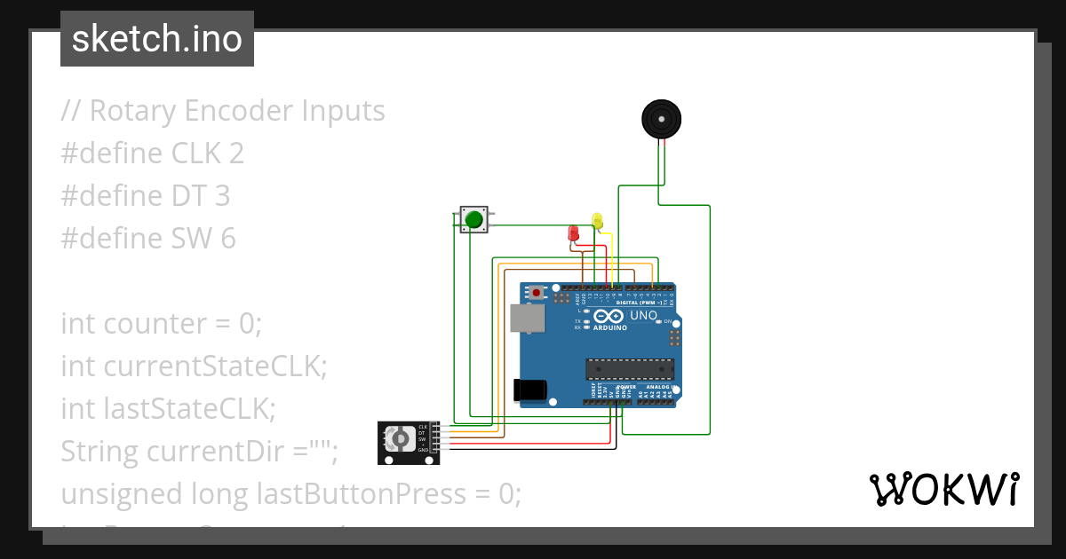 enc with ligths+buzzer - Wokwi ESP32, STM32, Arduino Simulator