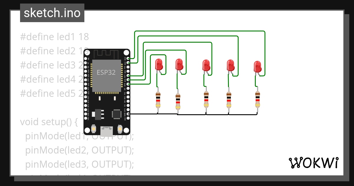 BARRA_LEDS - Wokwi ESP32, STM32, Arduino Simulator