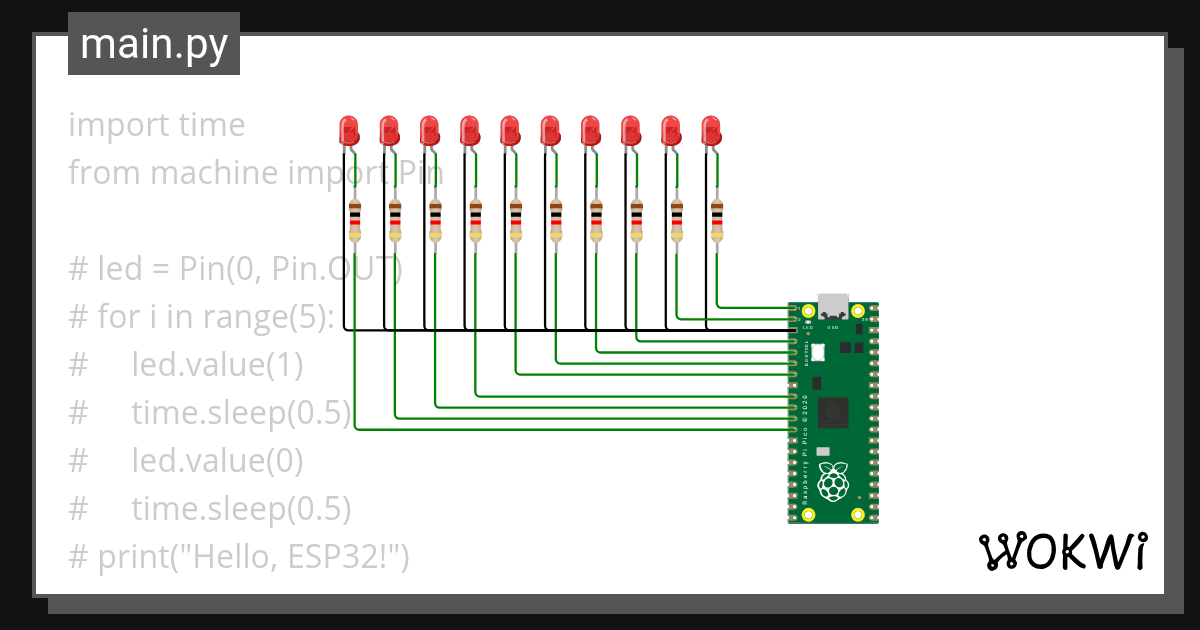 Blinkled Wokwi Esp32 Stm32 Arduino Simulator