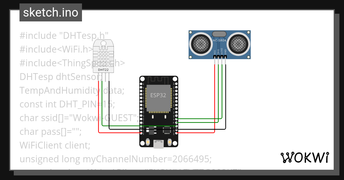 ultrasonicdistance - Wokwi ESP32, STM32, Arduino Simulator