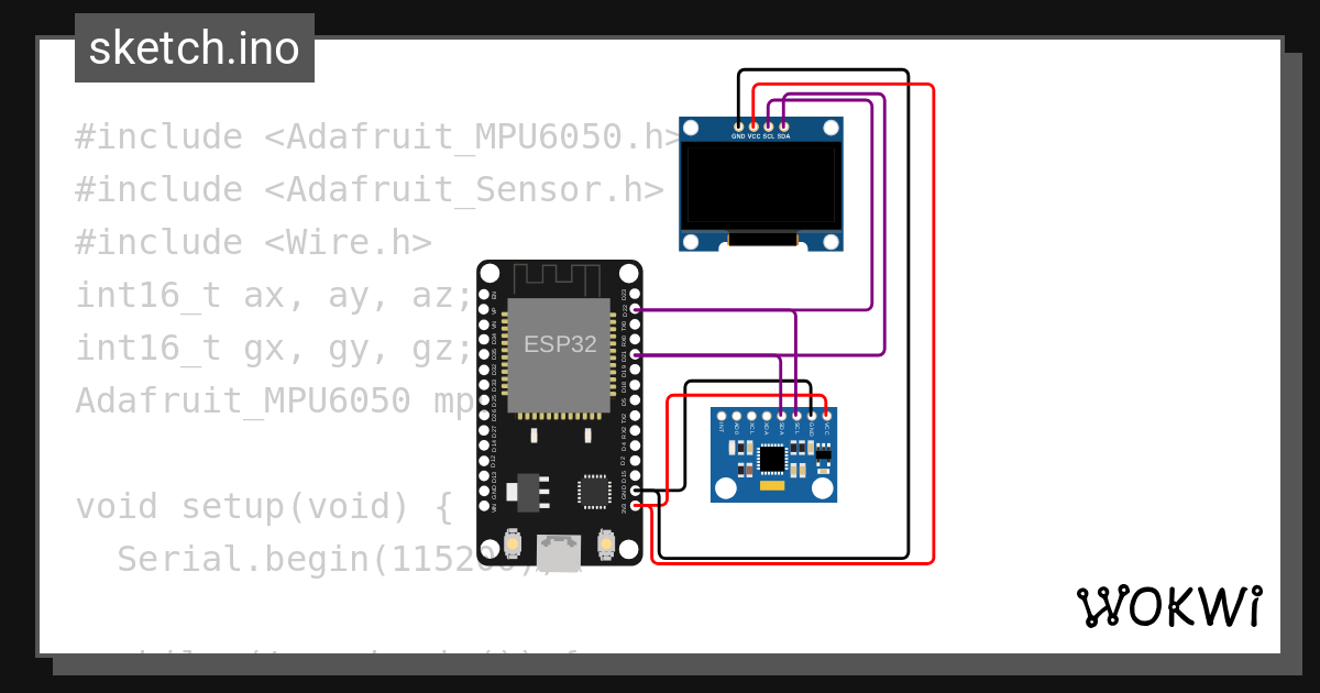 Gyro Test Wokwi Esp32 Stm32 Arduino Simulator 1964
