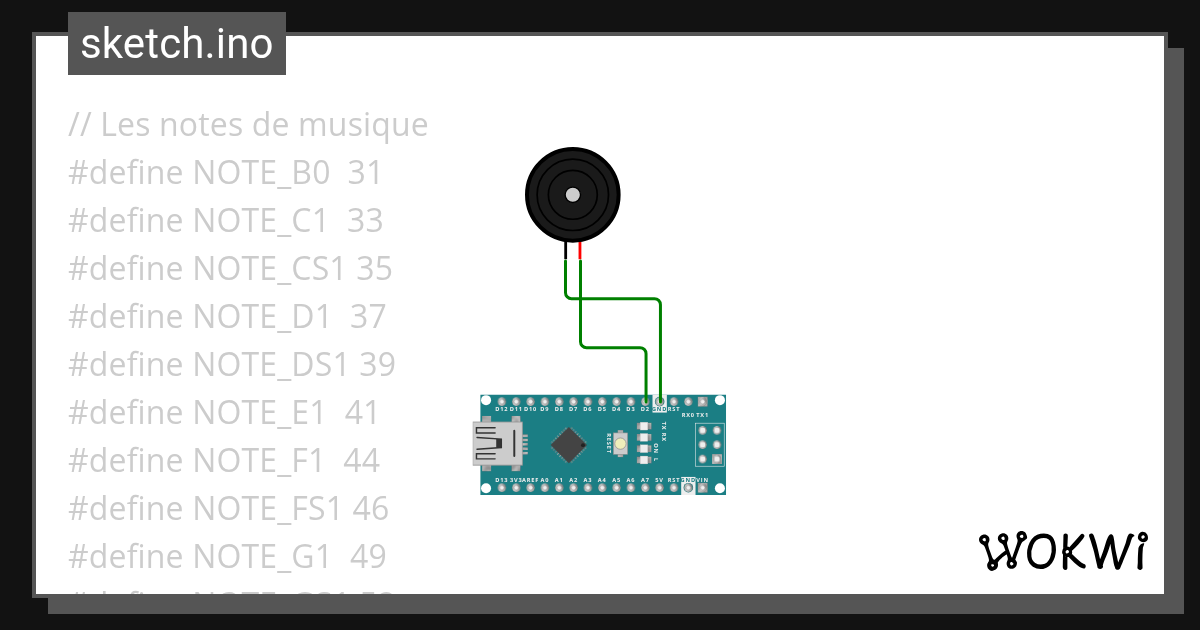 SONGS BUZZER - Wokwi Arduino and ESP32 Simulator