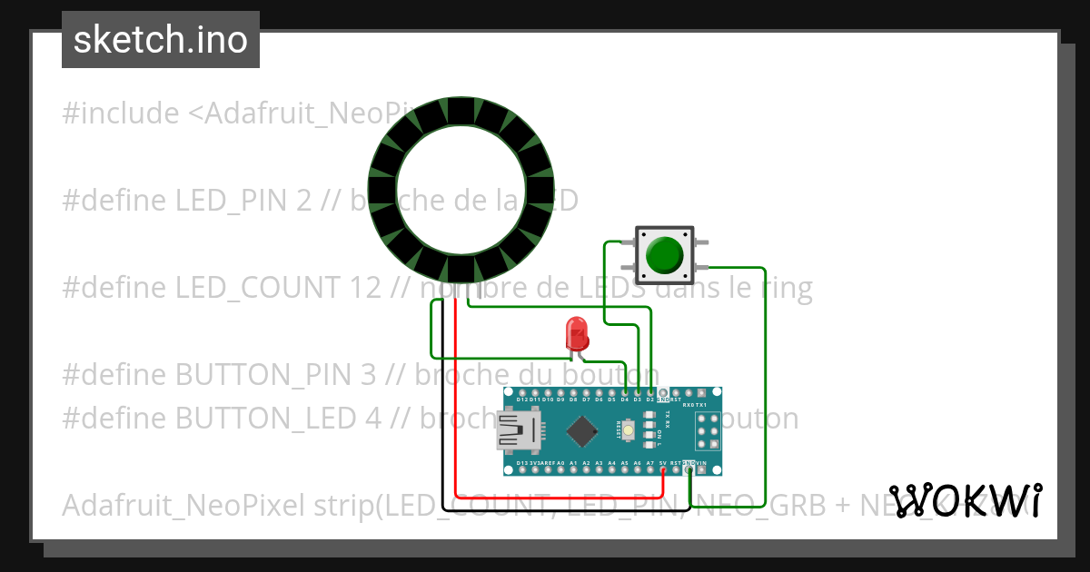 Ring poignée Coffre Fort - Wokwi ESP32, STM32, Arduino Simulator