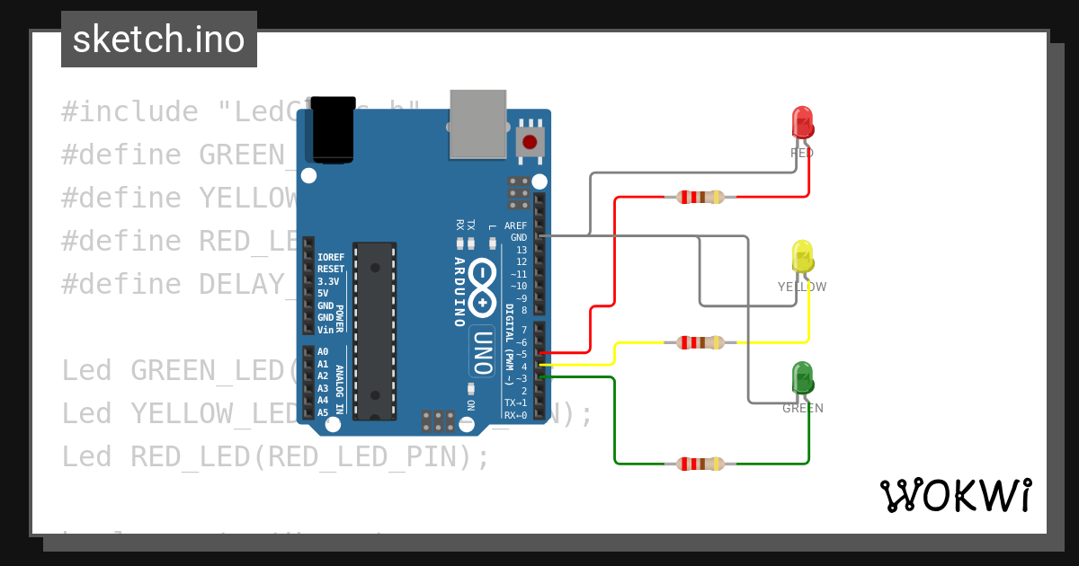 Trafficlightwledclasses Wokwi Esp32 Stm32 Arduino Simulator 4163