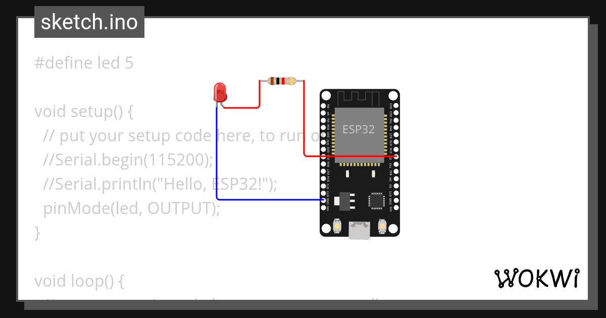 Led1 Wokwi Esp32 Stm32 Arduino Simulator 8251