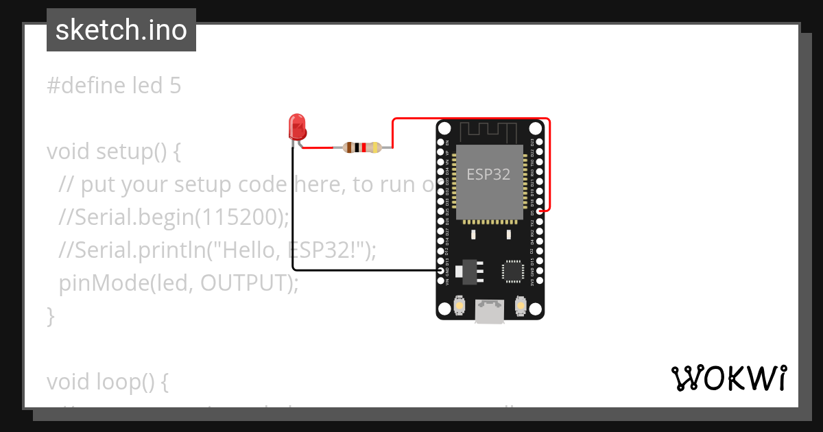 Simulasi 1 - Wokwi ESP32, STM32, Arduino Simulator