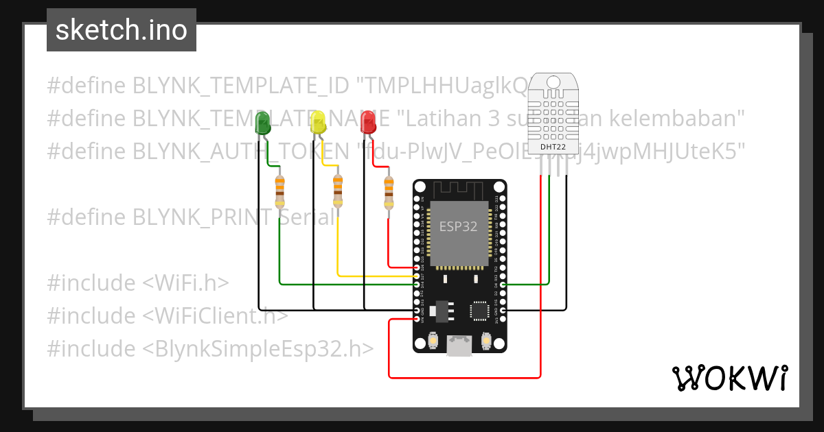 Latihan 3 Suhu Dan Kelembaban Wokwi Esp32 Stm32 Arduino Simulator 4168