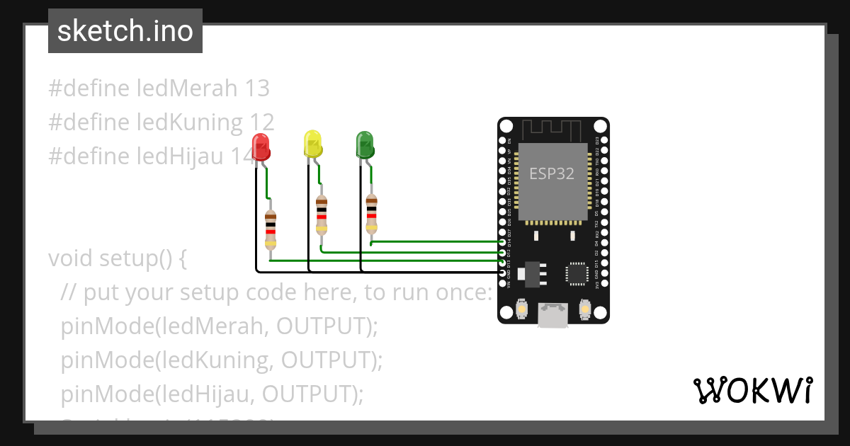 Led 3 Warna 141 Wokwi Esp32 Stm32 Arduino Simulator 0453