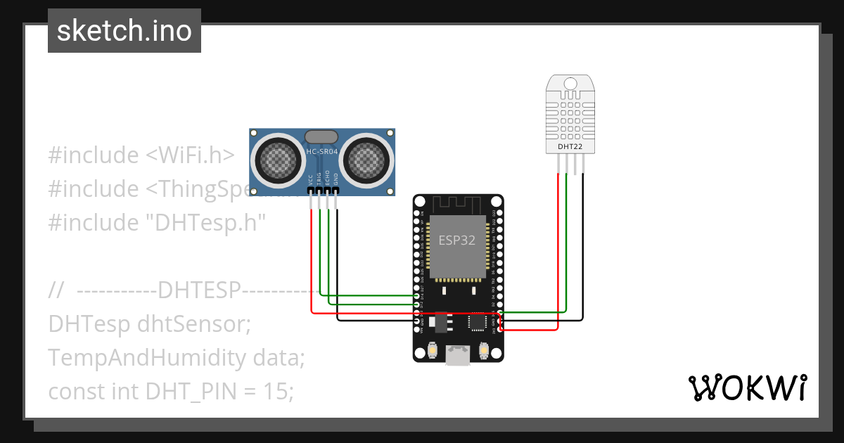 ultra&dht - Wokwi ESP32, STM32, Arduino Simulator