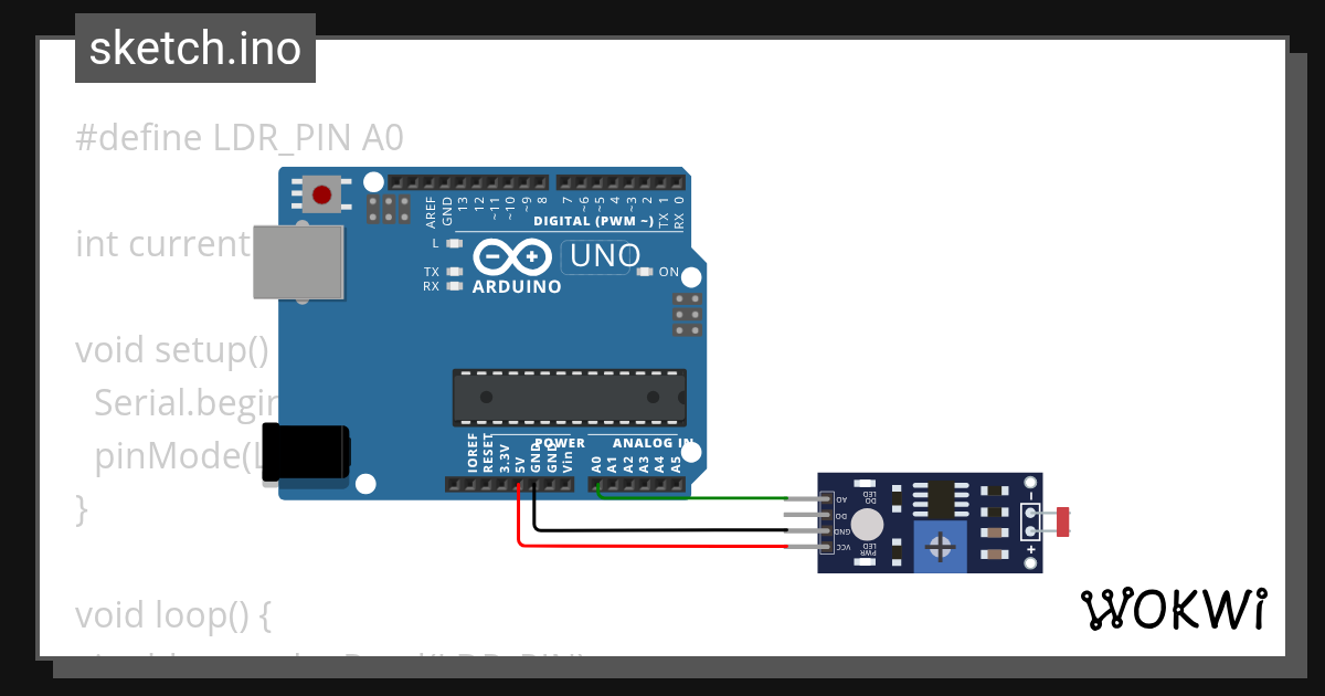 ldr - Wokwi ESP32, STM32, Arduino Simulator