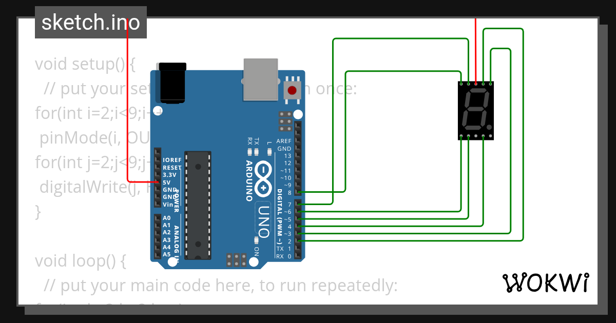 显示数字0 Wokwi Esp32 Stm32 Arduino Simulator 4190